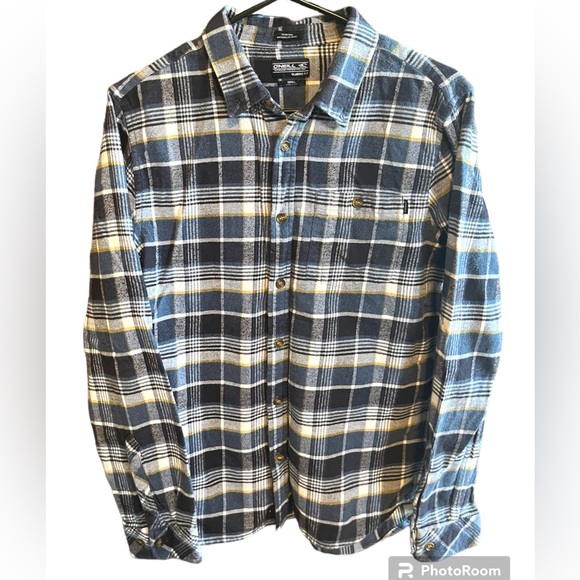 O'Neill | Shirts | Oneil Navy Classic Fit Flannel Shirtsmall | Poshmark